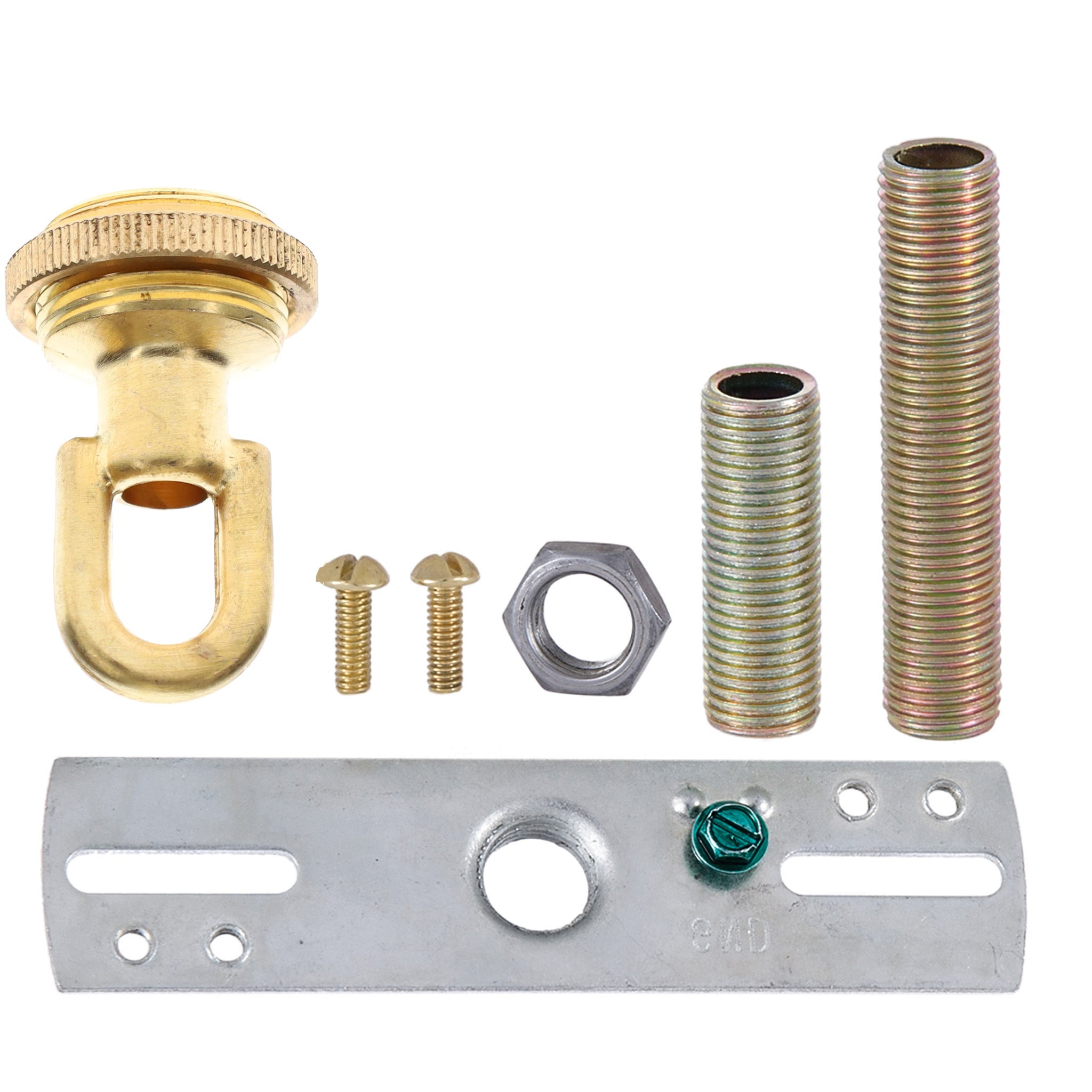 Cast Unfinished Brass Screw Collar Loop Canopy Set, Tap 1/4IP, Mountin ...
