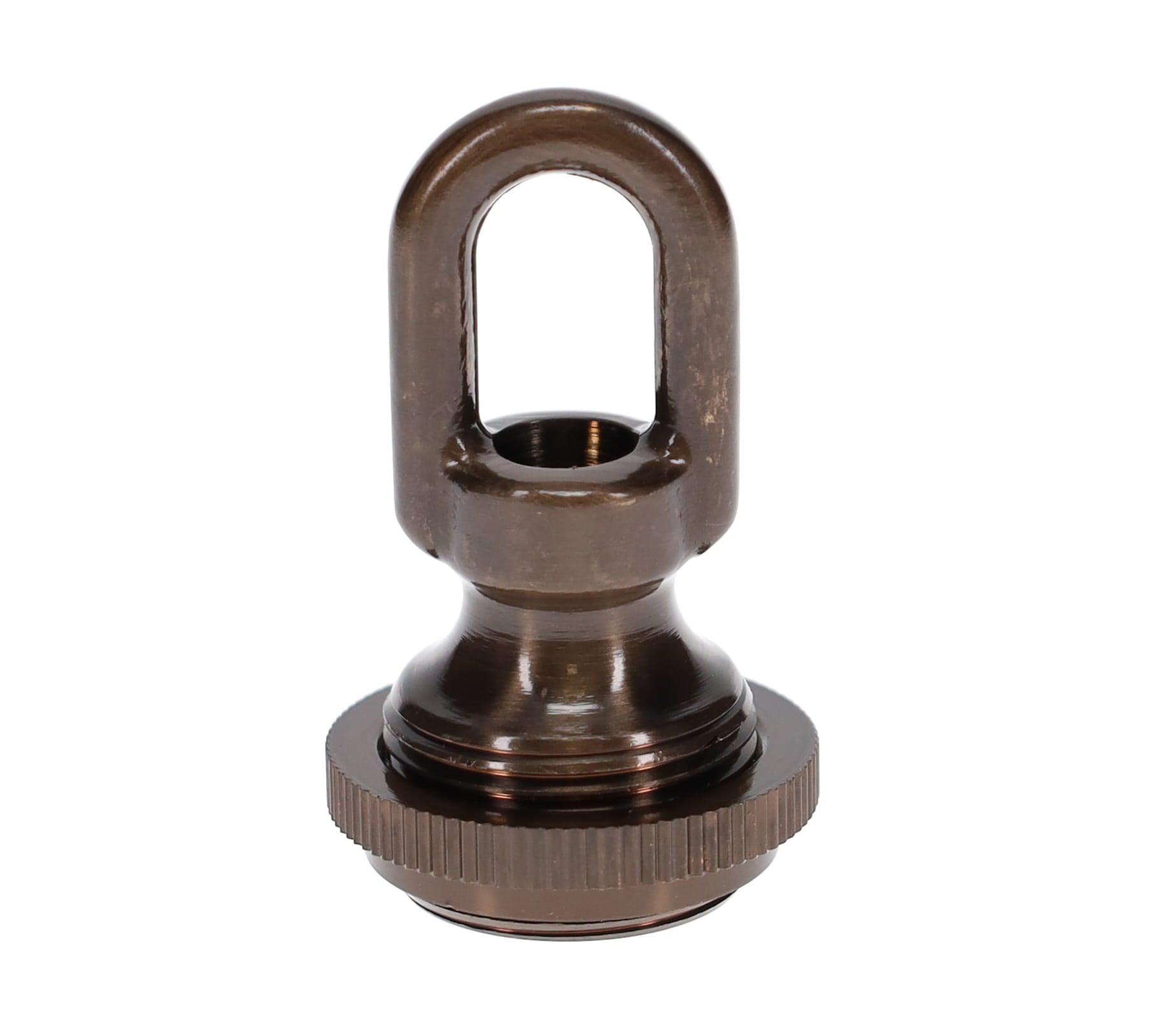 Cast Brass Screw Collar Loop, Tap 1/4IP, Slips 1-1/16" Hole, Antique B ...