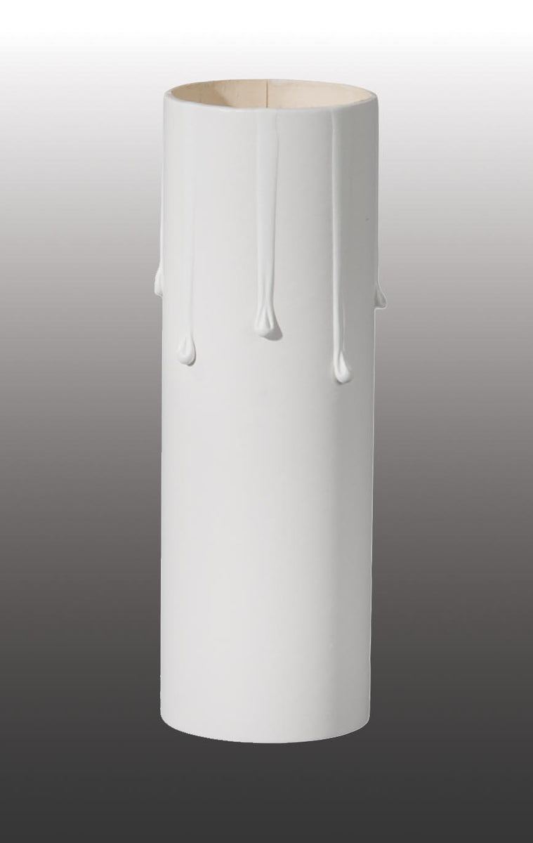 Flat White Color Paper Standard Candle Covers – ChandelierSupply.com