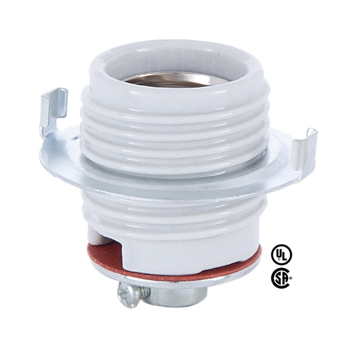 Keyless Porcelain Socket With Metal Ring – ChandelierSupply.com